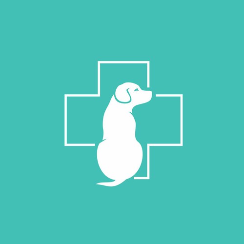 A simple logo for a vet clinic. For example a sketch of a dog in one ...