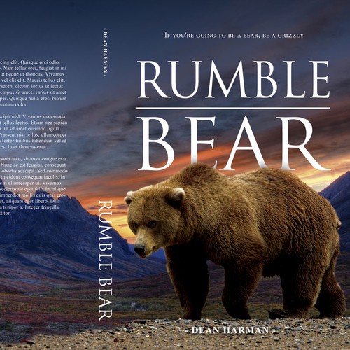 Grizzly Bear Book Cover "Rumble Bear" | Book cover contest