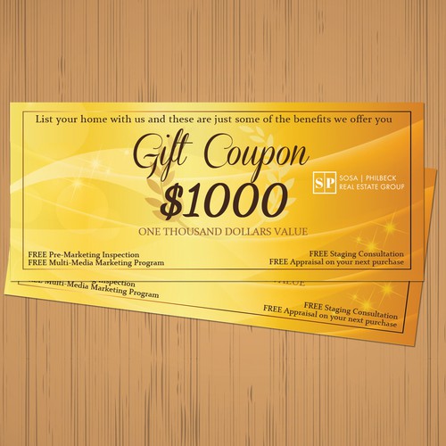 Create an attractive coupon for Sosa Philbeck Real Estate Group ...