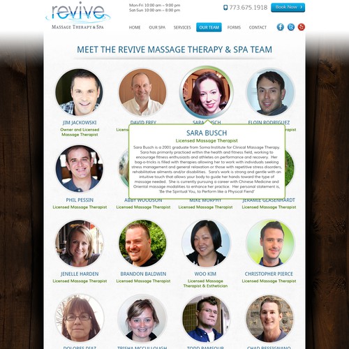 Modern/Sleek Website design for Revive Massage Therapy & Spa | Web page ...