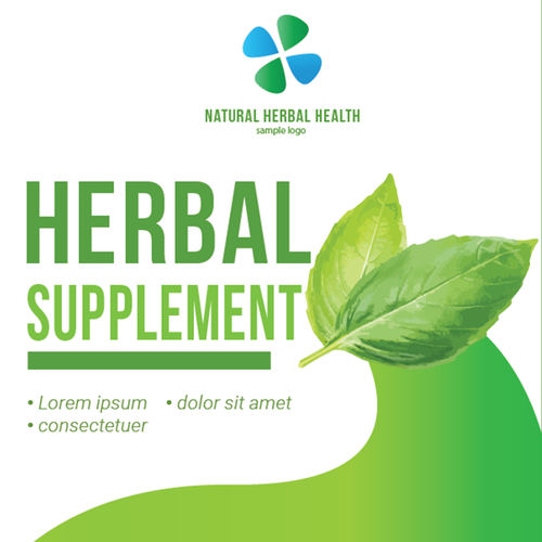 Herbal Supplements Bottle Label | Product packaging contest