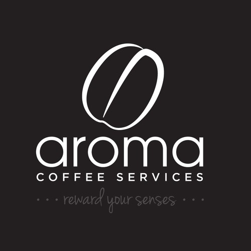Logo and business card for Aroma Coffee Services "reward your senses ...