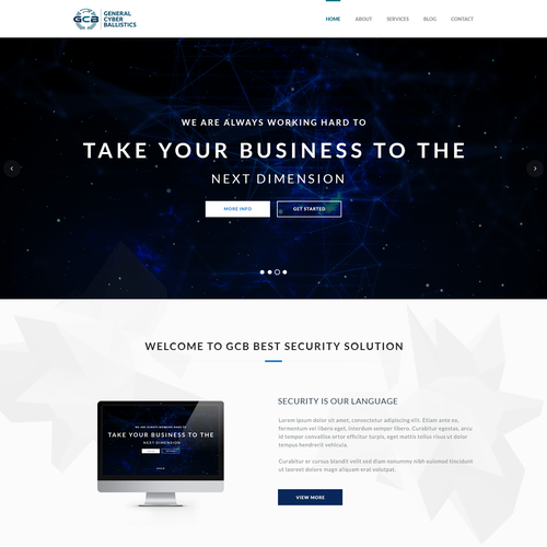 Digital security company website | Web page design contest