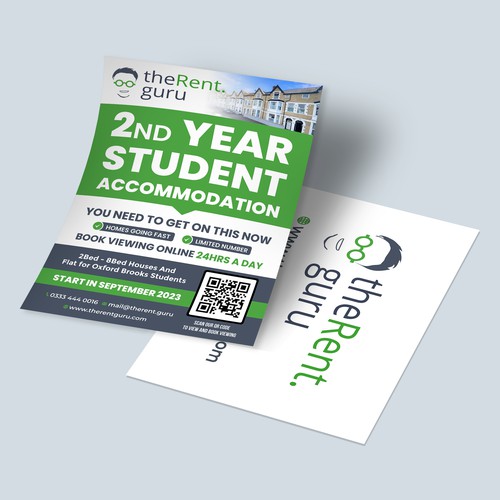 Designs | A5 Student Accommodation Flyer | Postcard, flyer or print contest
