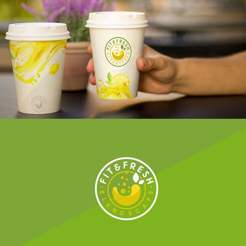 Fit & Fresh Blends Cafe (logo design for juice and smoothies bar ...