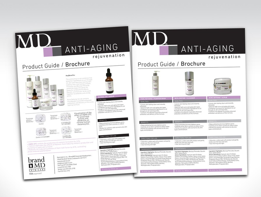Skin care line seeks creative branding for brochure & fact sheet ...