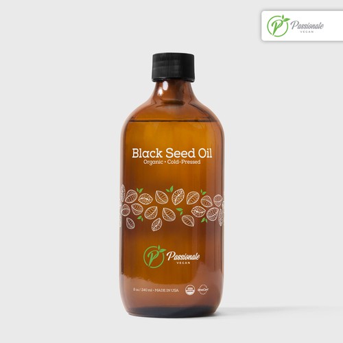Label design for "Organic Black Seed Oil" | Product label contest