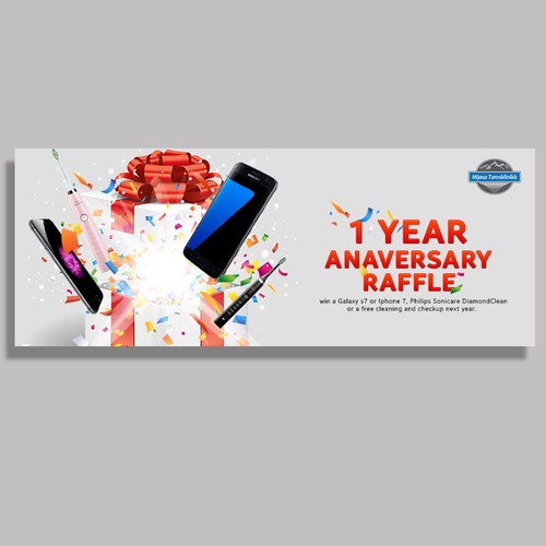 One year anniversary raffle draw advert | Social media page contest