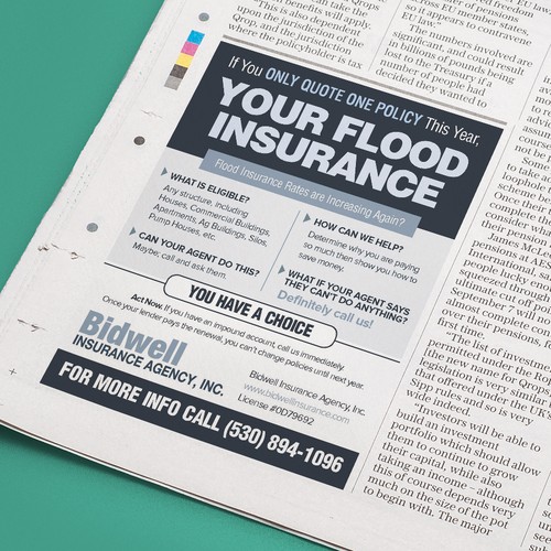 Print Ad: Eye-catching print ad for flood insurance in the U.S ...
