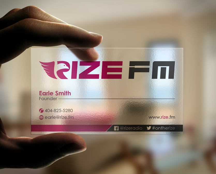 Create clear business card design for an EDM internet radio station ...