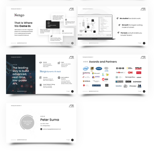AI software company presentation deck | PowerPoint template contest