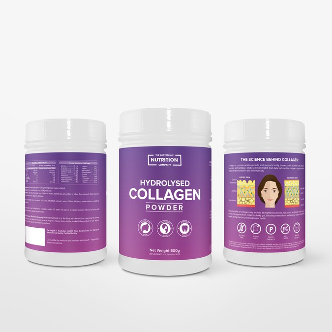 Eye-catching product design for collagen powder | Product packaging contest