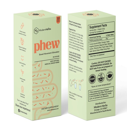 Designs | Modern herbal wellness brand. Supplement for constipation ...