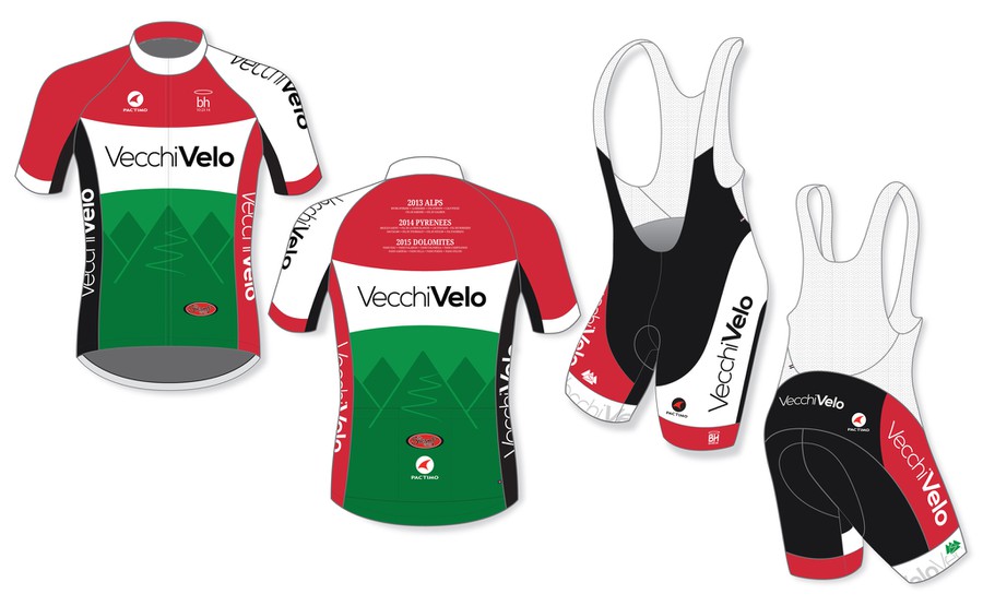 Design a cycling kit for Vecchi Velo, riders that love the BIG climbs ...
