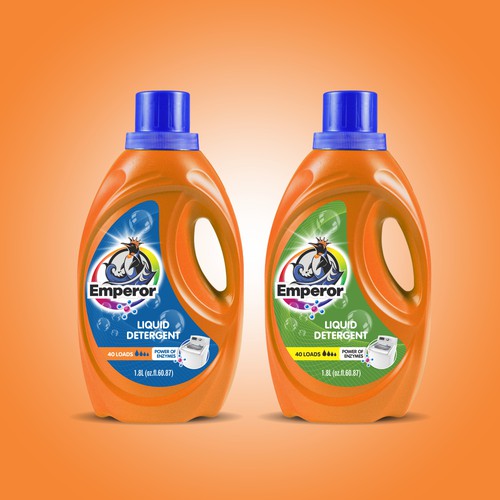Designs | Label design for liquid detergent brand | Product packaging ...
