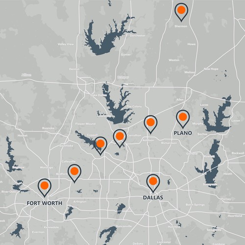 Designs | Branded Map with Franchise Locations | Illustration or ...