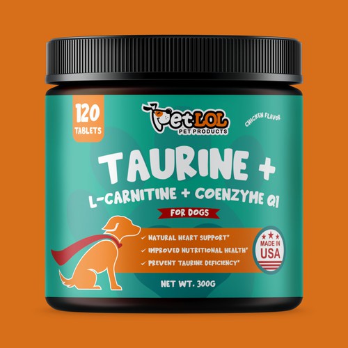 Taurine complex for dogs | Product label contest | 99designs