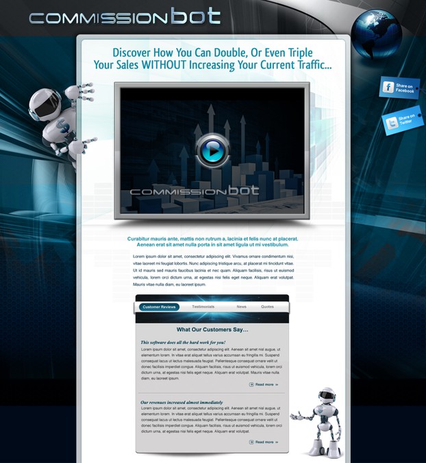Website Design With A Technology/Robotic Theme | Web page design contest