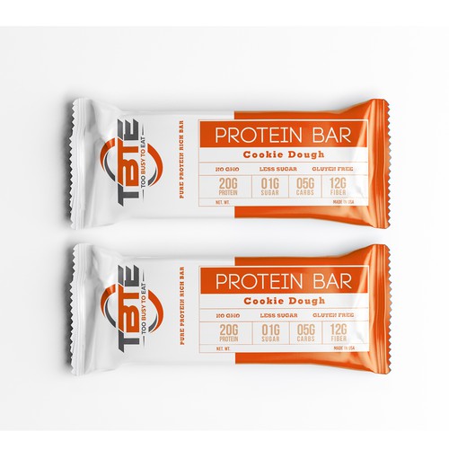 Designs | Design a unique protein bar wrapper for Too Busy To Eat ...