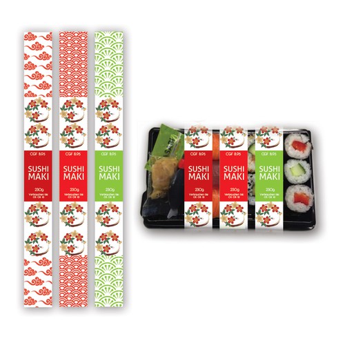 Create a packaging sleeve for sushi, sold to large retailers | Product ...