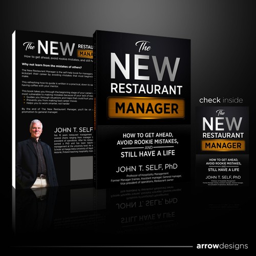 Designs | Self help book cover for new restaurant managers | Book cover ...