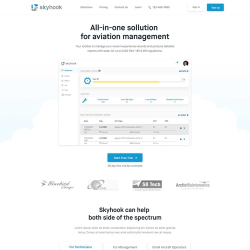 Designs | skyhook.is - website for the aviation professionals that like ...