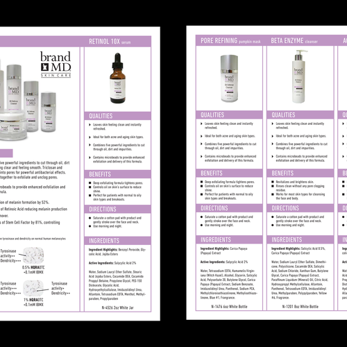Skin care line seeks creative branding for brochure & fact sheet ...