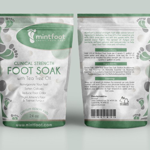 Designs | Design a Memorable Pouch Package for a Sea Salt Foot Soak by ...