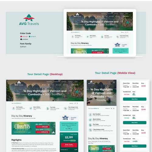 Designs | AVG Travels Redesign Website | Web page design contest