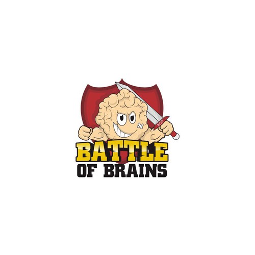 Create two humanized brains fighting against each other for the quiz ...