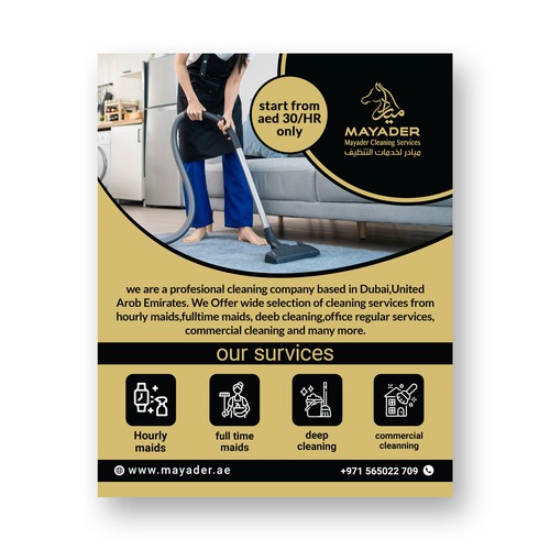 Designs | Flyer for Mayader Cleaning Services | Postcard, flyer or ...