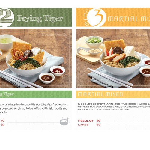 Menu Board Design for Modern and Hip Noodle Bar | Product packaging contest