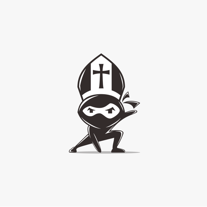 Ninja + The Pope = The Ninja Pope. Have fun with it :) | Logo design ...