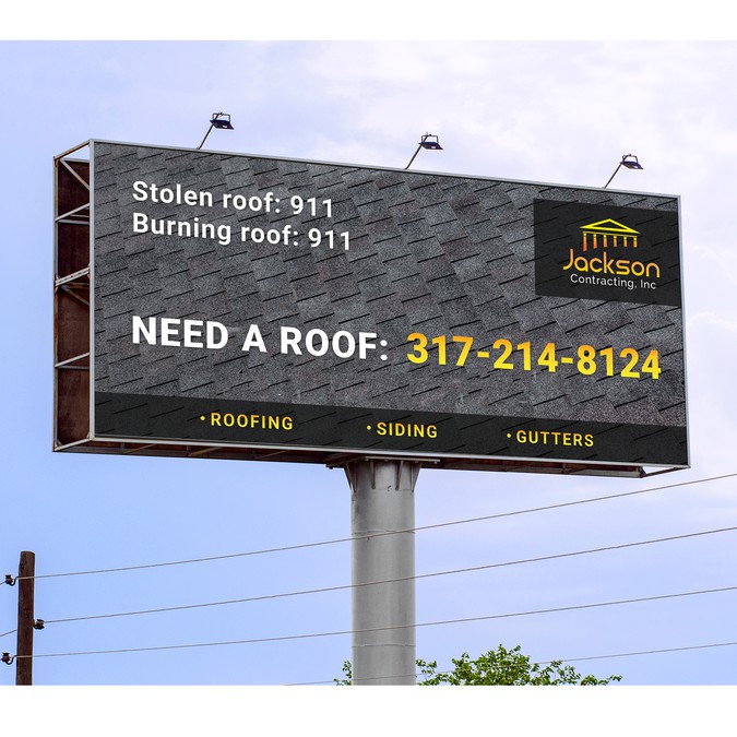 Billboard for specialty roofing company | Signage contest