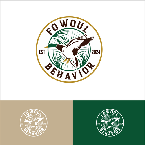 Designs | Fowl Behavior - hunting lifestyle brand logo | Logo design ...