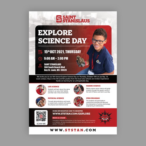 Designs | Captivating Flyer for our Explore Science Day | Postcard ...