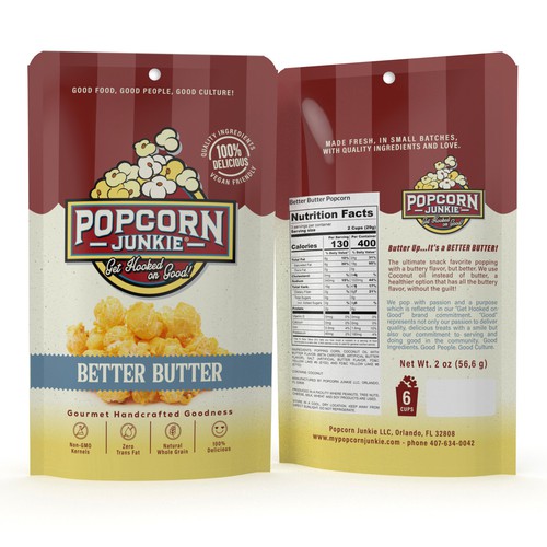 Designs | Colorful, Eye Catching, Gourmet Popcorn Packaging | Product ...