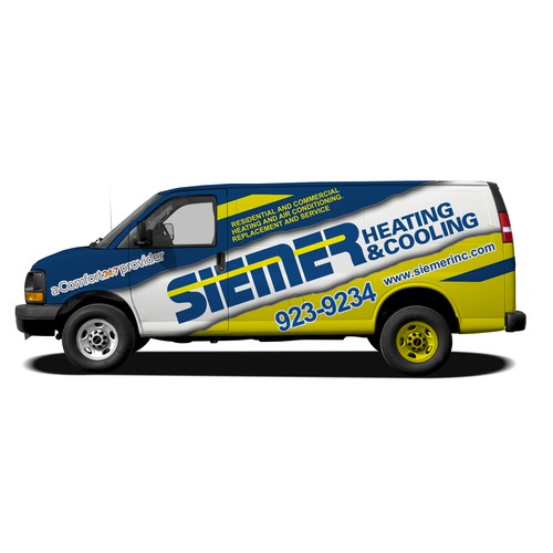 Create a new look for our heating and cooling trucks for Siemer Heating ...