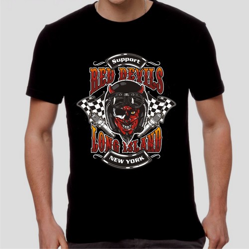 Red Devils Motorcycle Club T-Shirt Design (HARDCORE!) | T-shirt contest