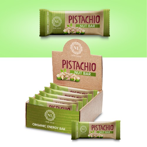 3D Mock up Organic pistachio Bar Packaging design | Product packaging ...