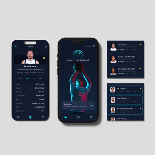 Designs | Basketball UI design | App design contest