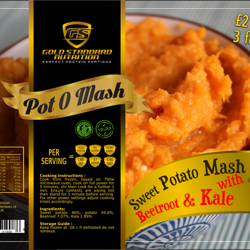 Designs | Create a label for a sweet potato mash aimed at the health ...