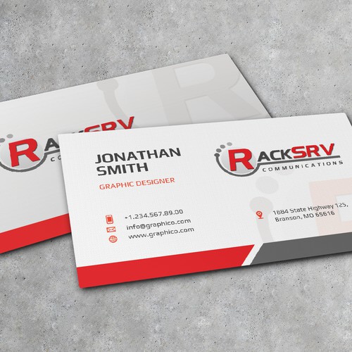 Crisp, clean business card for Internet Hosting Provider | Business ...