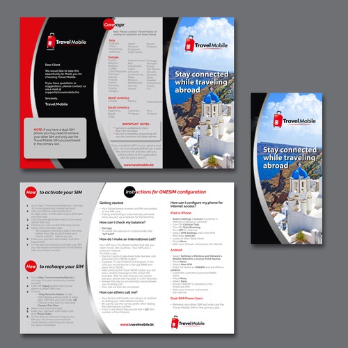 International SIM Card Product Jacket | Brochure contest