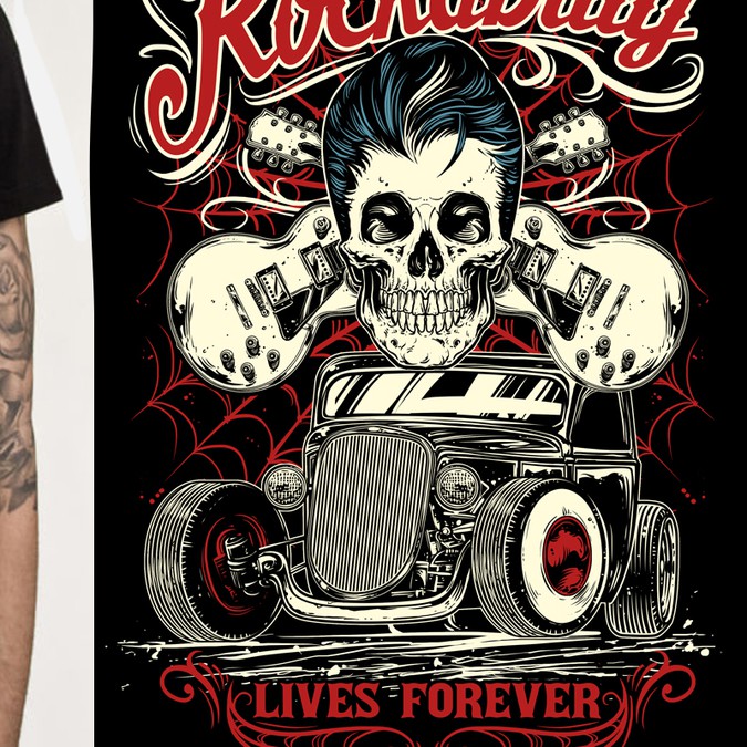 Create a cool Rockabilly Greaser Rock n Roll Design +++ | T-shirt contest