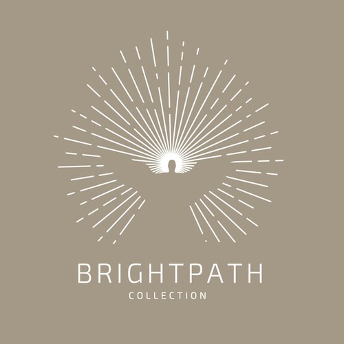 Logo with a sunrise or light coming up over a path OR over an angel ...