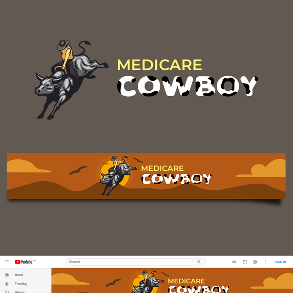 Youtube banner in cartoon style - screenshot as template | Social media ...