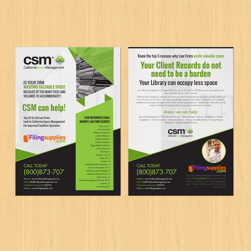 Attention-Getting Flyer to help CSM Sell More Projects to Law Firms ...