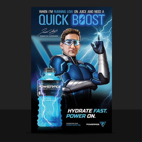 Designs | Design a Superhero/Powerade Advertisement | Poster contest