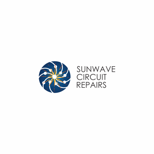Create an electric, sunny illustration for Sunwave Circuit Repairs ...